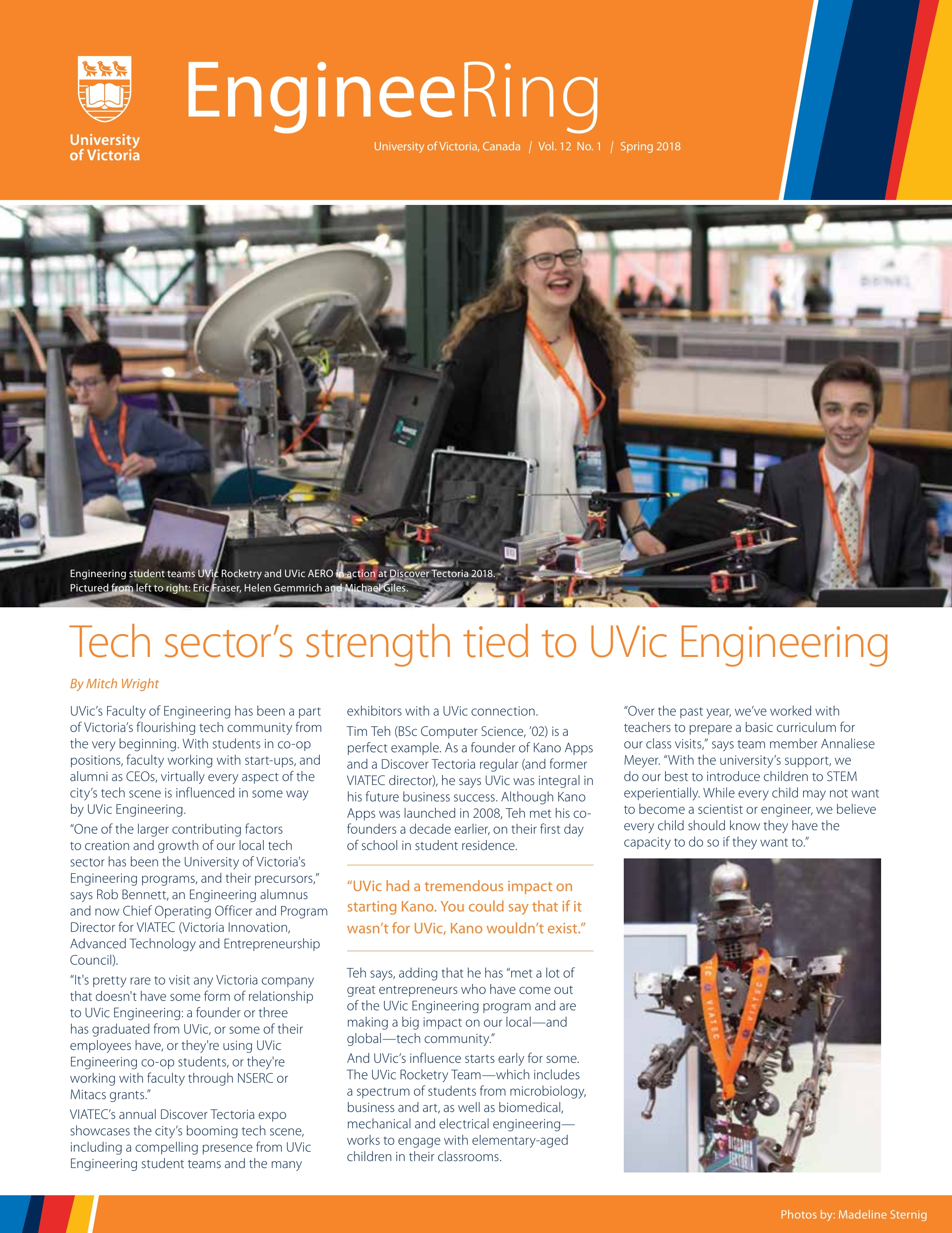 ALUM - EngineeRing Newsletter Spring 2018 - University of Victoria